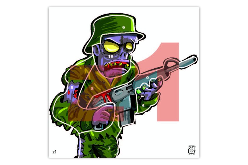 Air Rifle Target 14x14 Zombie Z1 1pc | Balistas.shop